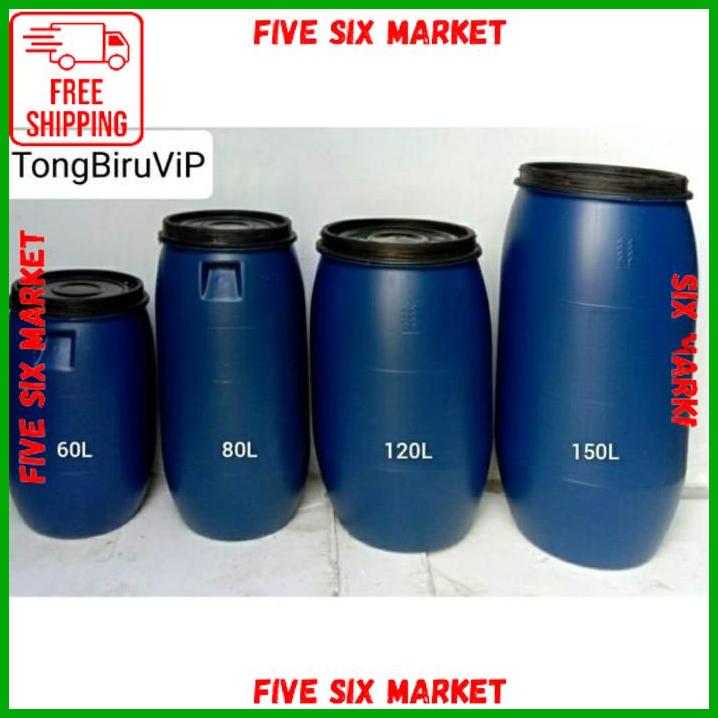 80L Tong Biru / Tong Sampah / Gentong Air / Drum Murah & Serbaguna 80L ...
