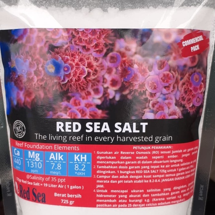 Red Sea Salt Garam Laut Redsea 725 gram Reef Marine Tank 19L Aquarium ...