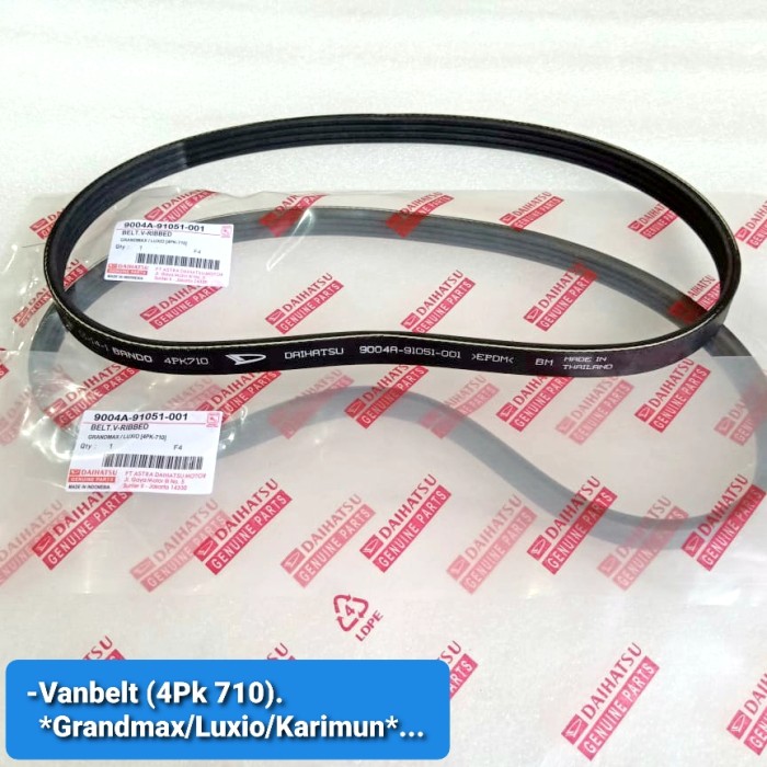 Vanbel V Belt Van Fan Belt Tali Kipas Kompresor AC Daihatsu Granmex Single Blower Grandmax Luxio ...