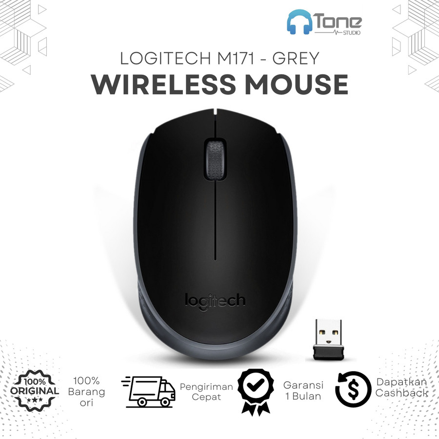 Mouse Logitech M171 - Grey Wireless Mouse | Lazada Indonesia