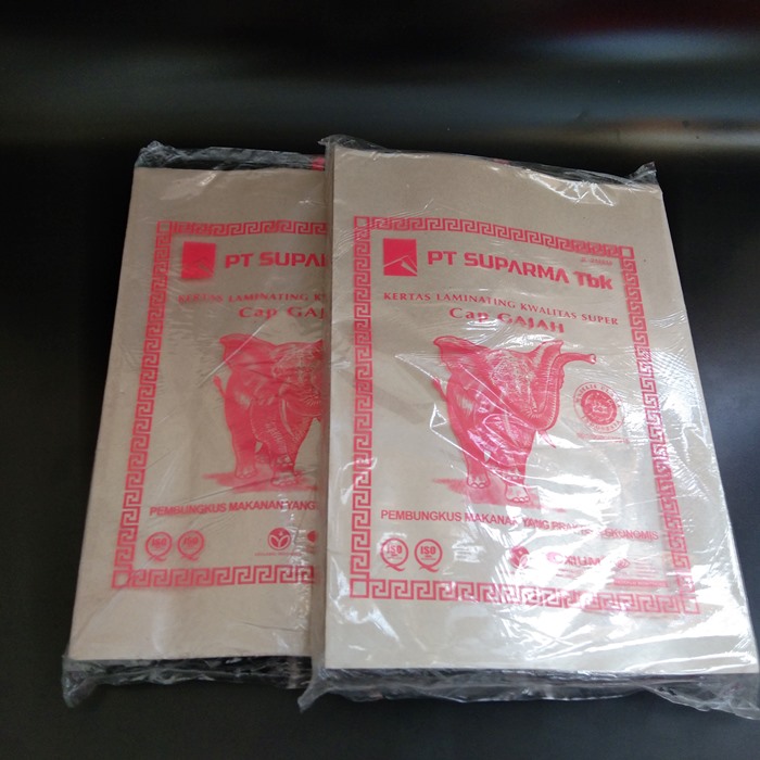 Kertas Nasi Cap Gajah Pink UK 30x40 (isi 250 lembar)/Kertas Nasi Gajah ...