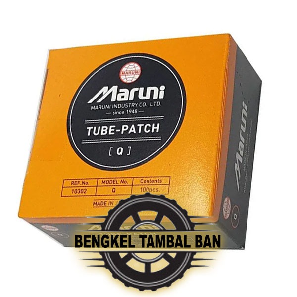 Maruni Tube Patch Q isi 100pcs Ukuran 21mm Karet Tambal Ban Dalam ...