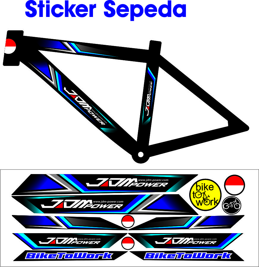 STRIPING JDM / STICKER SEPEDA BIKE MOTIP UNIVERSAL STICKER / DECAL ...