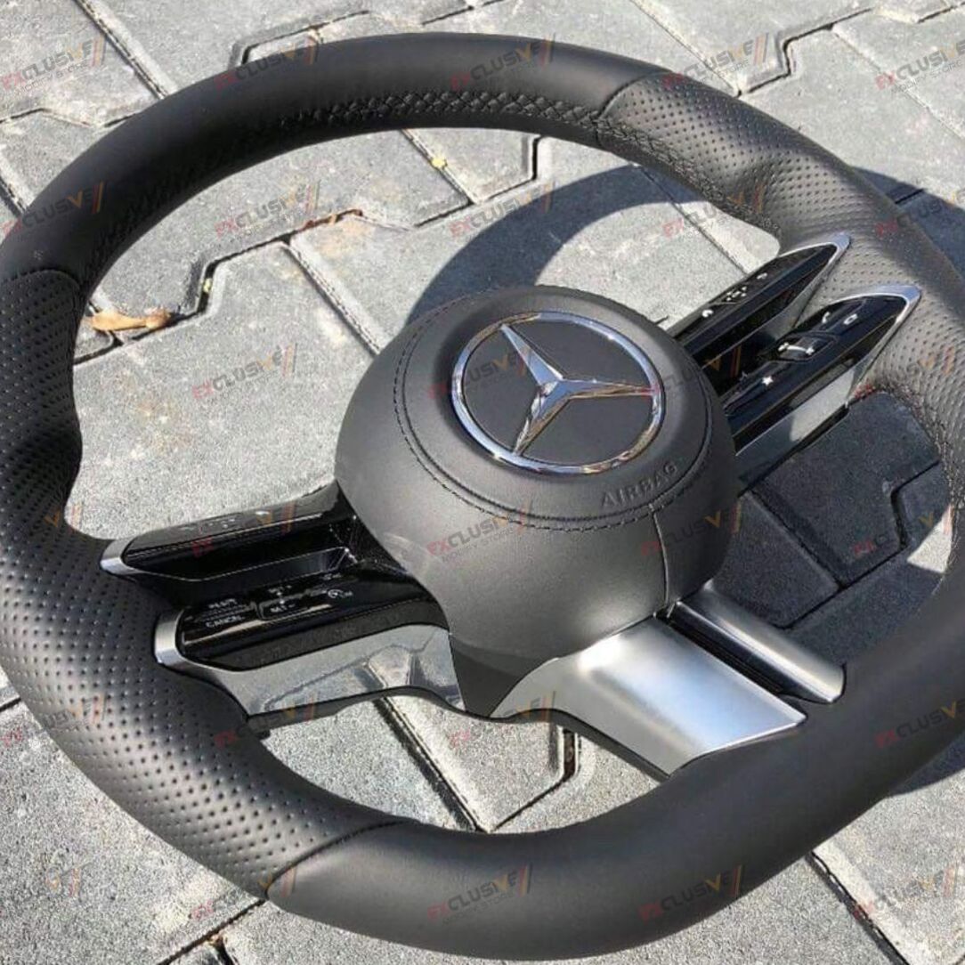 STIR MERCEDES W221 W222 S CLASS FACELIFT STEER WHEEL FULLY LEATHER ...