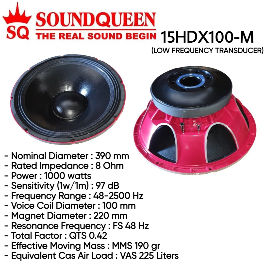 Speaker Soundqueen 15 Inch 15HDX100-M Original | Lazada Indonesia