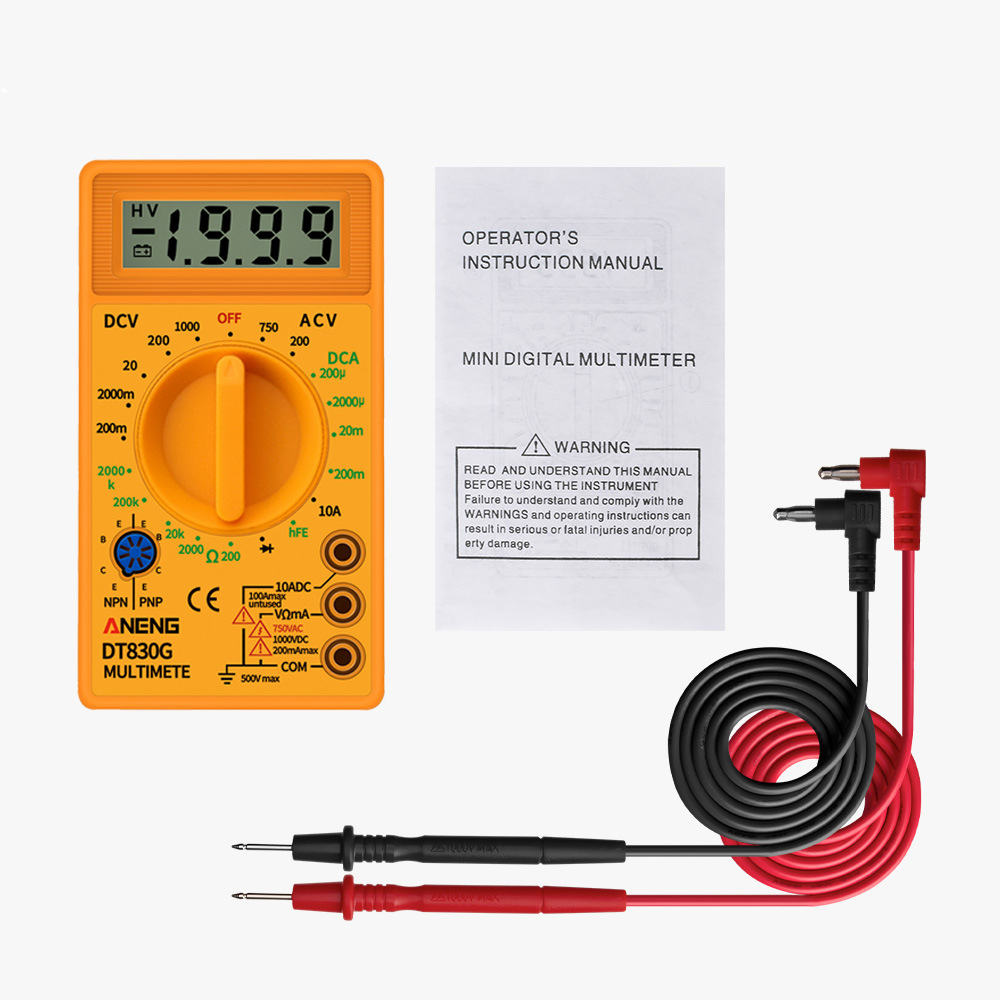 (dalam Stok）DT830B Multimeter Digital DT-830B avometer Paket Lengkap ...