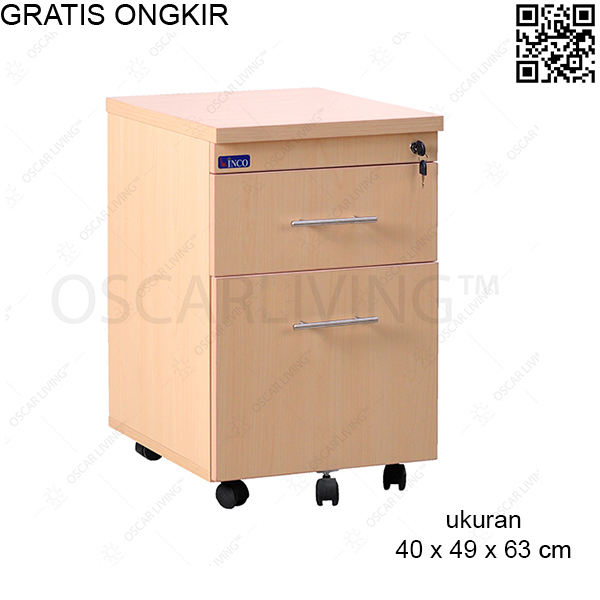 INCO Mobile Drawer Pedestal Fluix DW WS 1P Laci Penyimpanan + Roda Dan ...