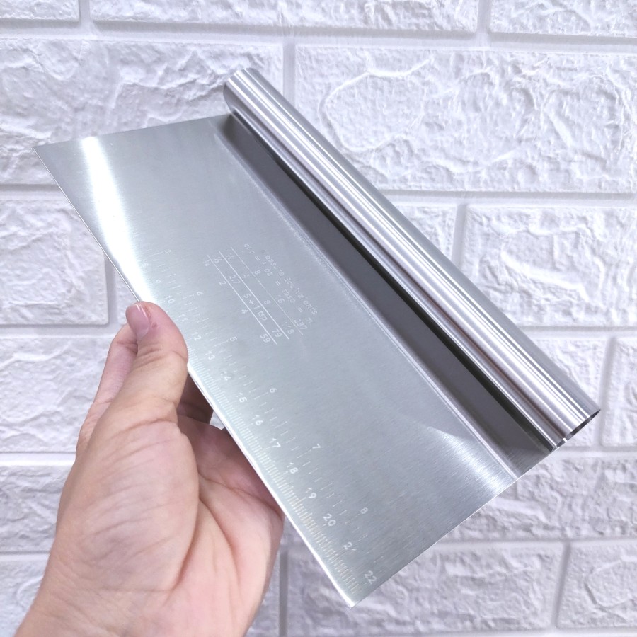 Spatula Scraper Kape Stainless Kue Cake Pizza Tart Pisau Ukur Cuttery ...
