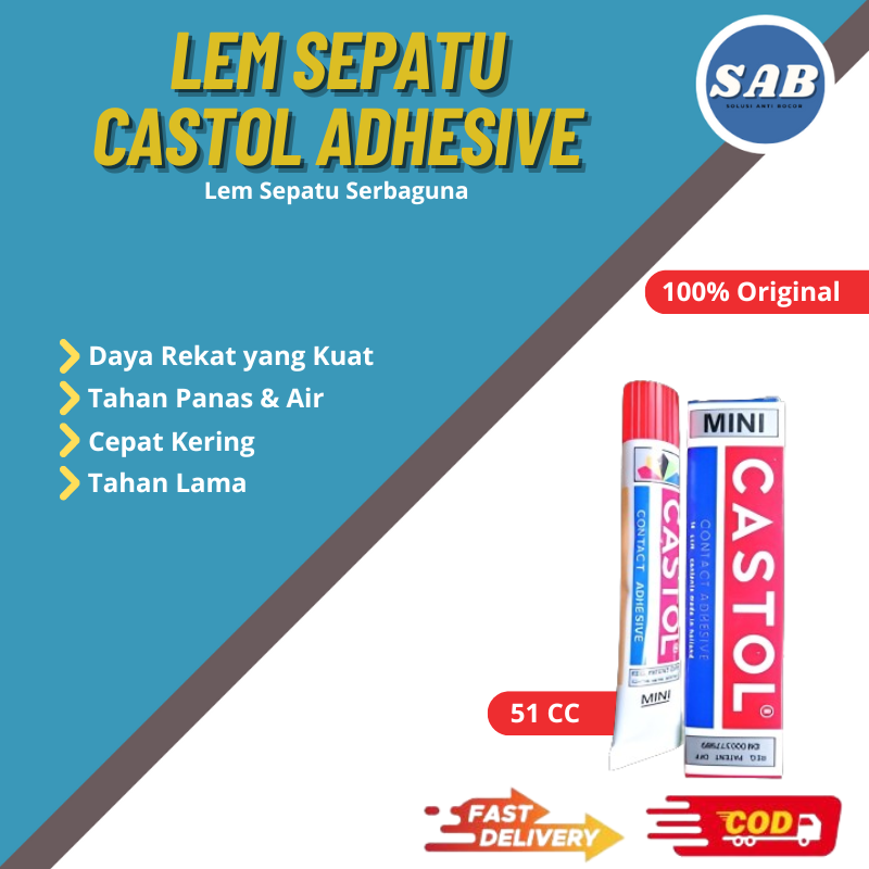 Lem Kuning Serba Guna Castol Contact Adhesive Reparasi Sepatu & Tas ...