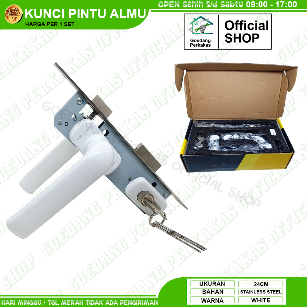 Kunci Pintu Alumunium Set Stainless Orchard A31 Handle Gagang Pintu | Lazada Indonesia