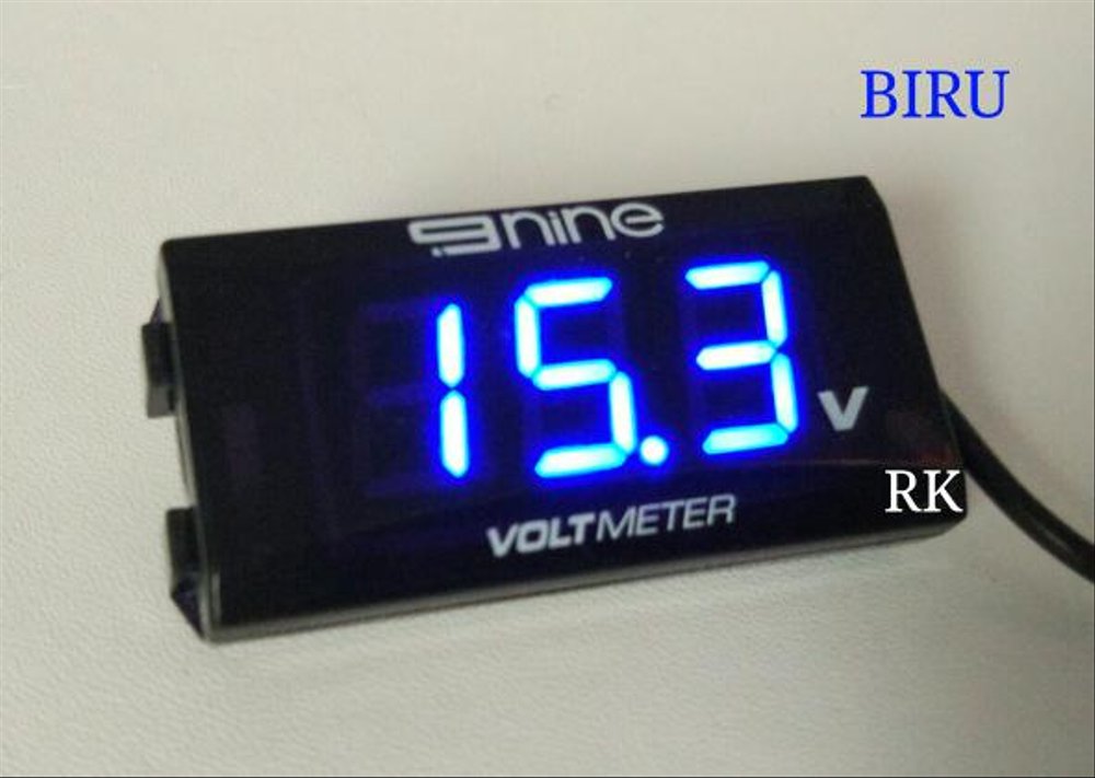 VOLTMETER DIGITAL SLIM OUTDOOR BIRU - ALAT UKUR TEGANGAN DC 12V ...
