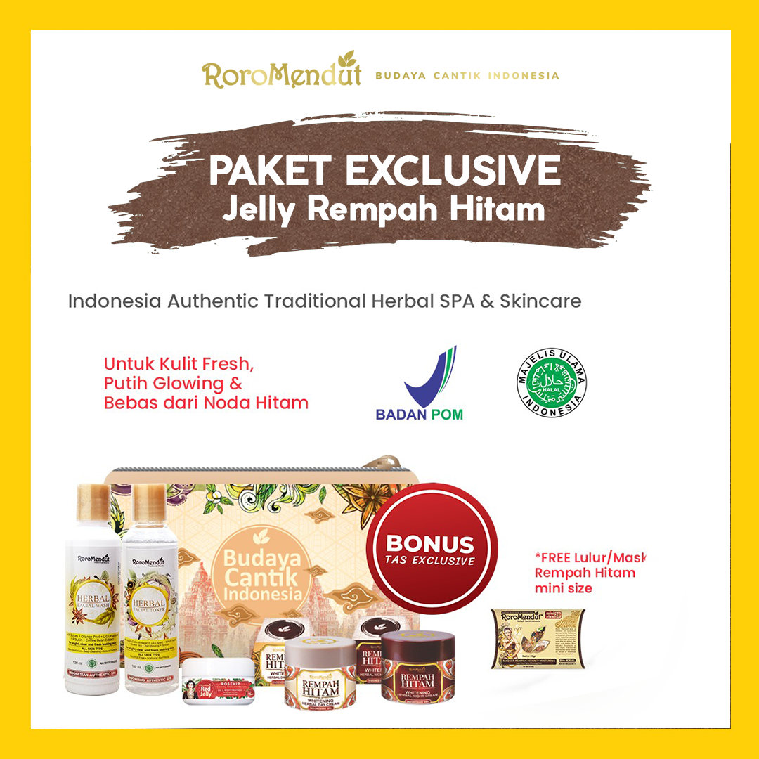 RORO MENDUT Paket Rempah Hitam Whitening Exclusive Jelly Package ...