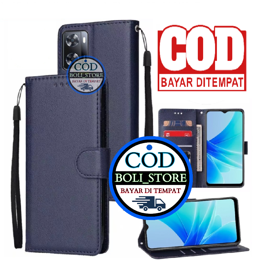 CASING / CASE KULIT COCOK UNTUK TIPE HP OPPO A57 2022 CASING DOMPET ...
