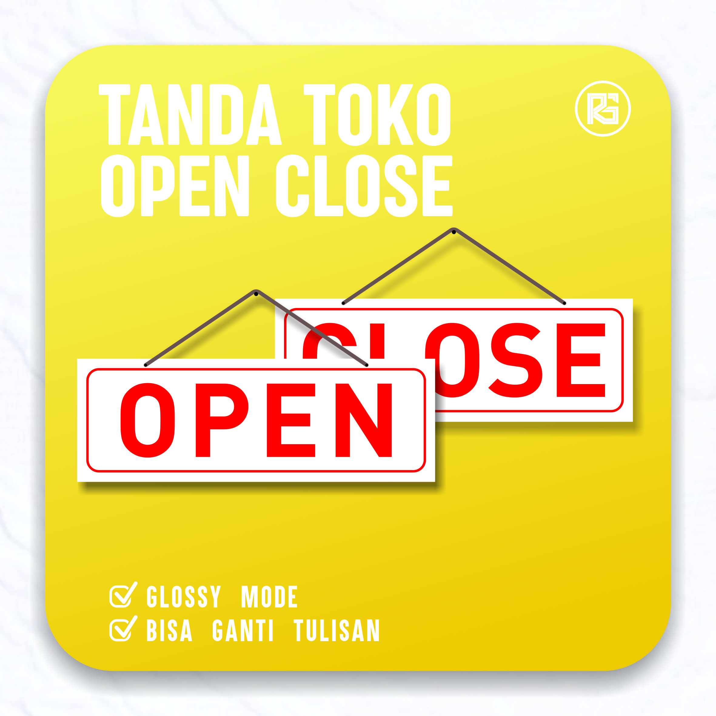 Papan Tanda Open Close Gantungan Pintu Toko | Lazada Indonesia