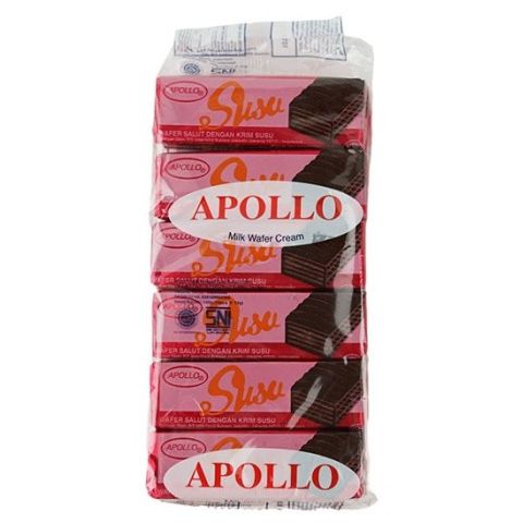 APOLLO WAFER MILK CHOCOLATE / APOLO COATED WAFER 12 pcs x 12gr / Wafle ...