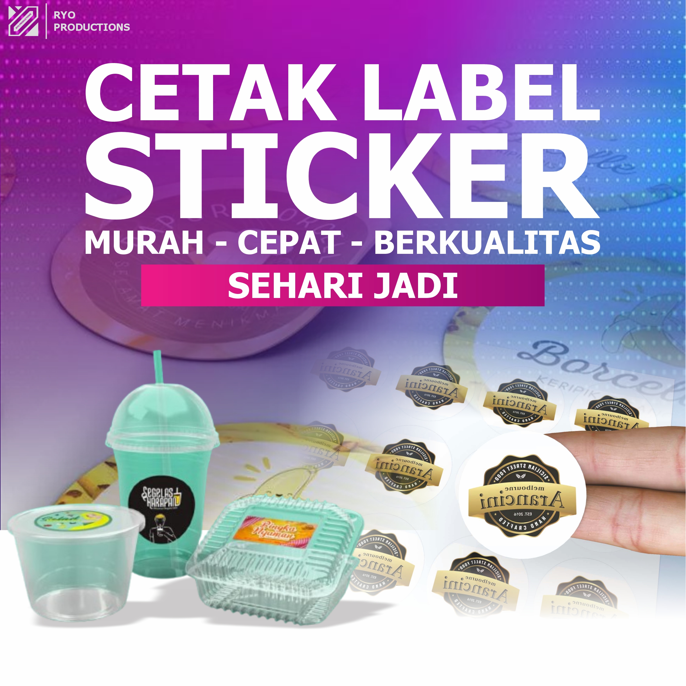 Cetak Sticker Label | Print & Cut | Sticker Kemasan | Parfum | Snack ...