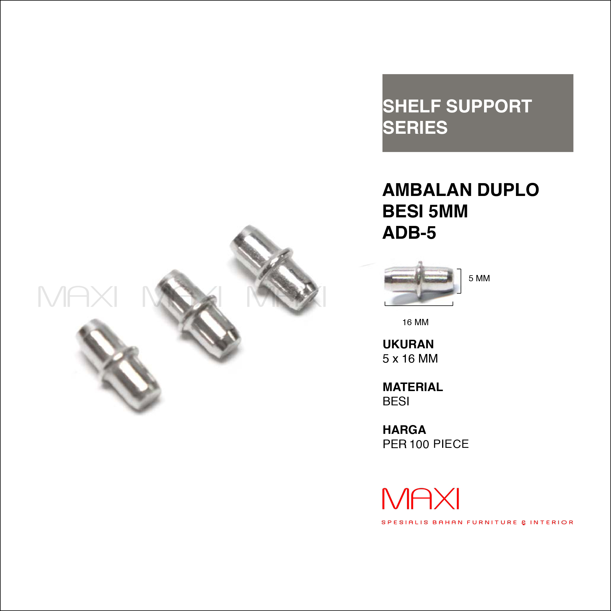 AMBALAN DUPLO BESI 5 MM - KAPSUL BESI (100 PC) | Lazada Indonesia