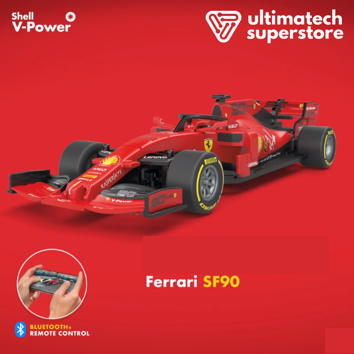Shell Motorsport Collection Scuderia Ferrari SF90 F1 RC- Mobil aja ...