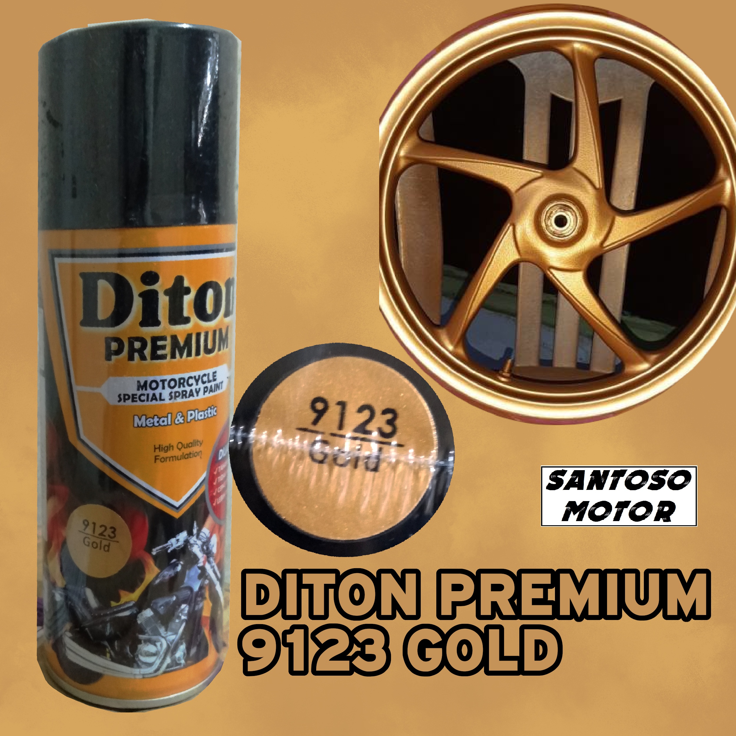 Diton Premium 9123 Gold Cat Semprot Aerosol Premium | Lazada Indonesia
