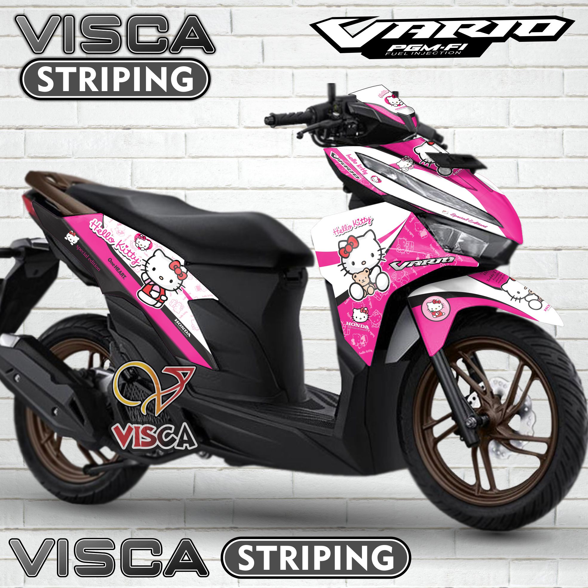 Stiker Striping Vario 125 New 2023 Fullbody Variasi Hello Kitty ...