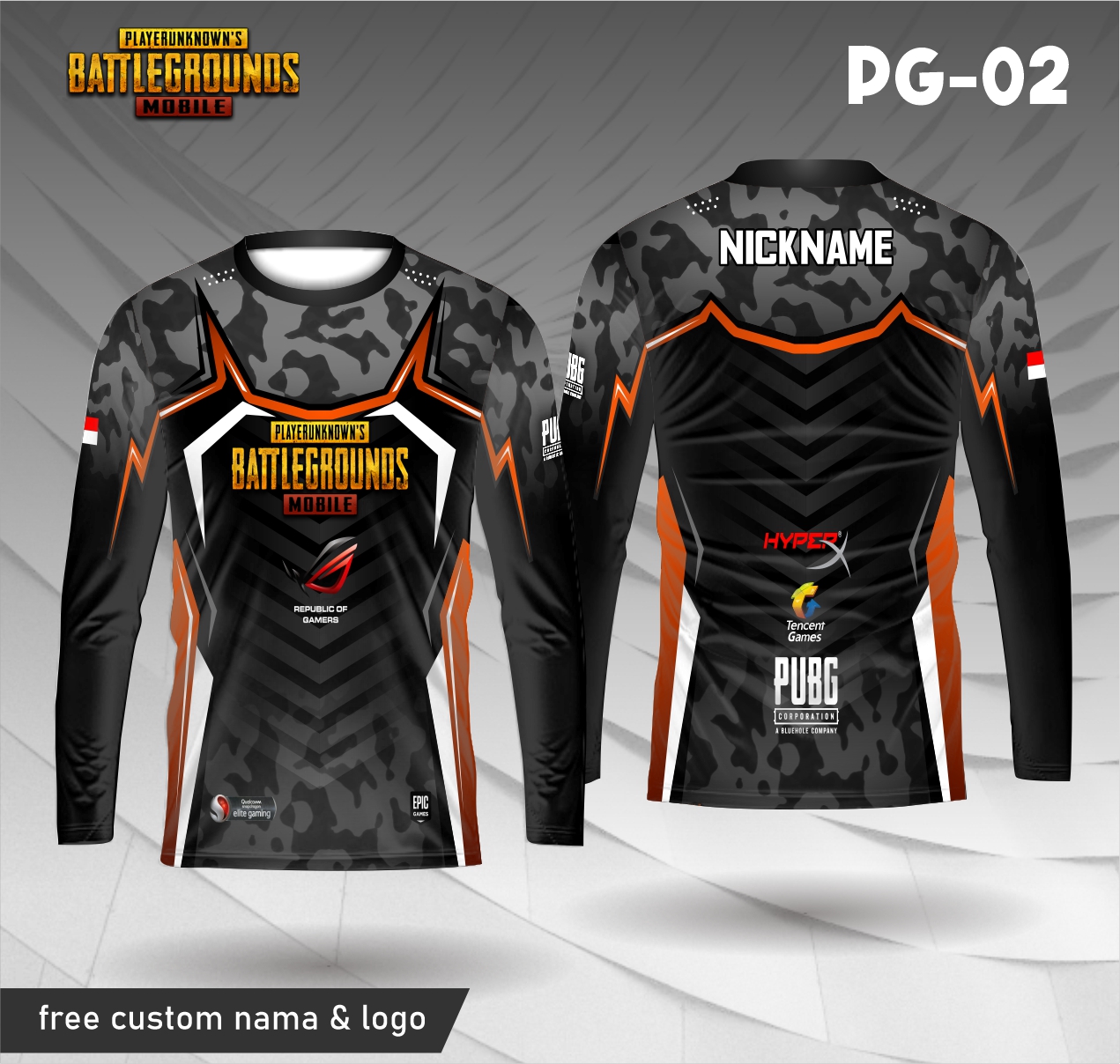 Jersey e sport pubg army baju game kaos gamer lengan panjang | Lazada ...