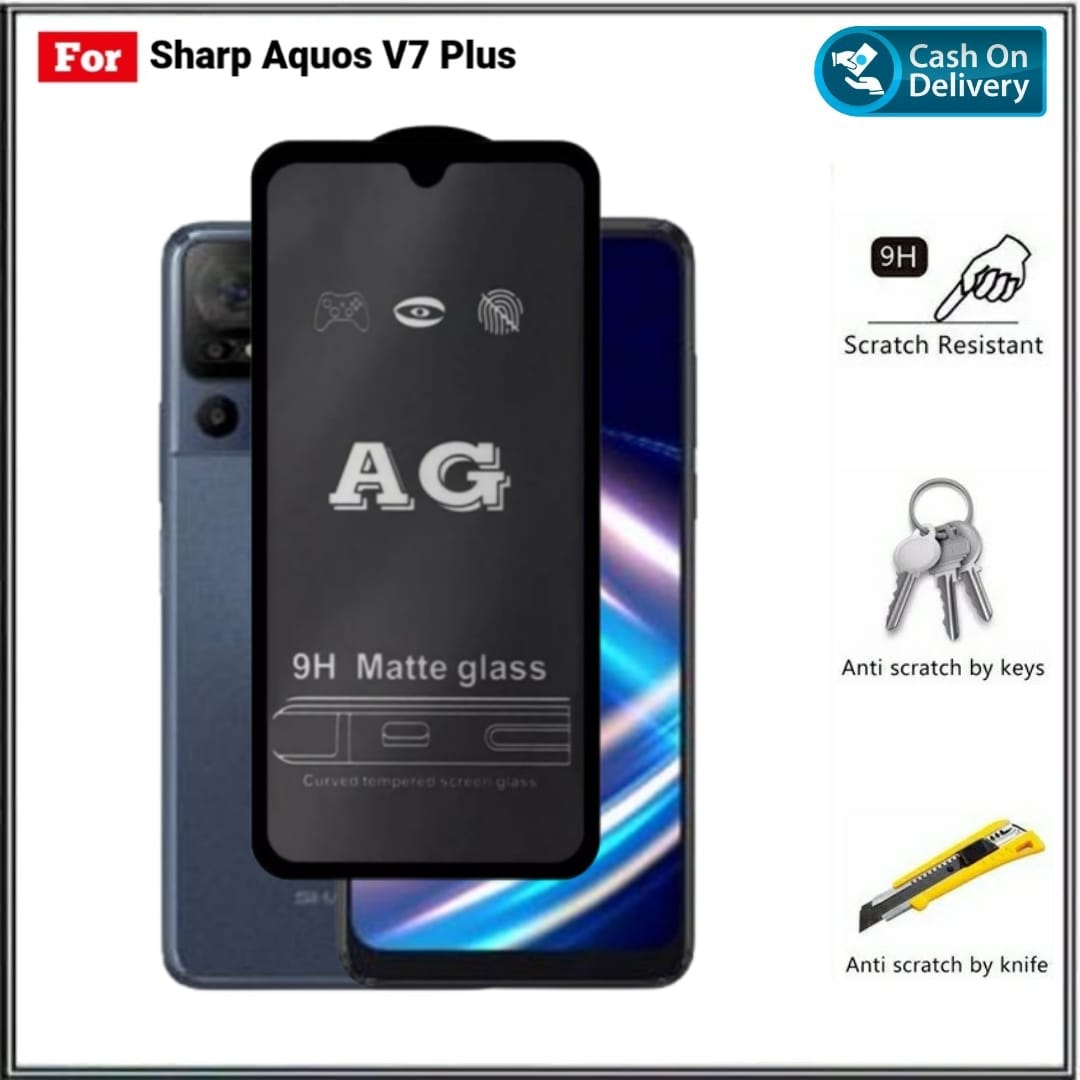 Tempered Glass SHARP AQUOS V7 PLUS V6 5G V6 V6 PLUS NEW Anti Gores Kaca ...