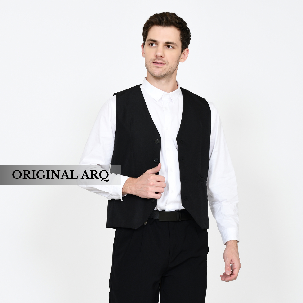 ARQ Rompi Jas Slimfit Bisnis Formal Klasik Valencia Premium Warna Hitam ...