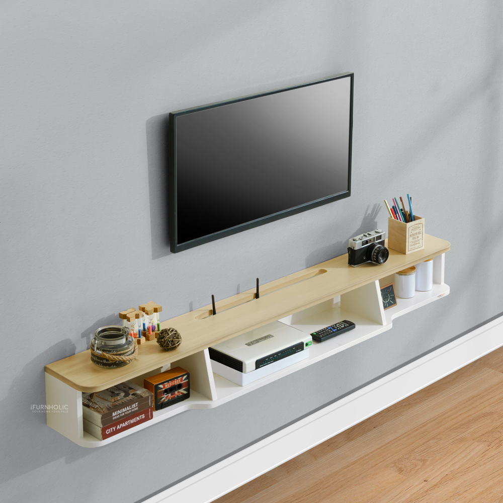 IFURNHOLIC Henry Floating TV Rack | Rak TV Gantung Modern | Meja TV ...