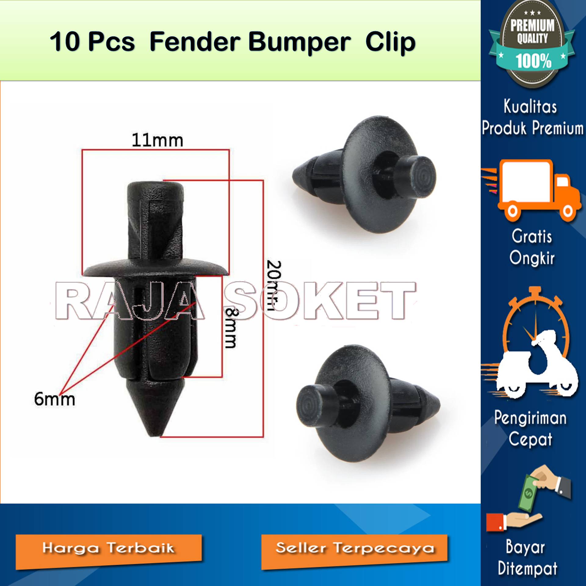 ( isi 10 pcs ) Klip Clip Kancing Bumper Bemper Mobil Motor NMax pcx ...