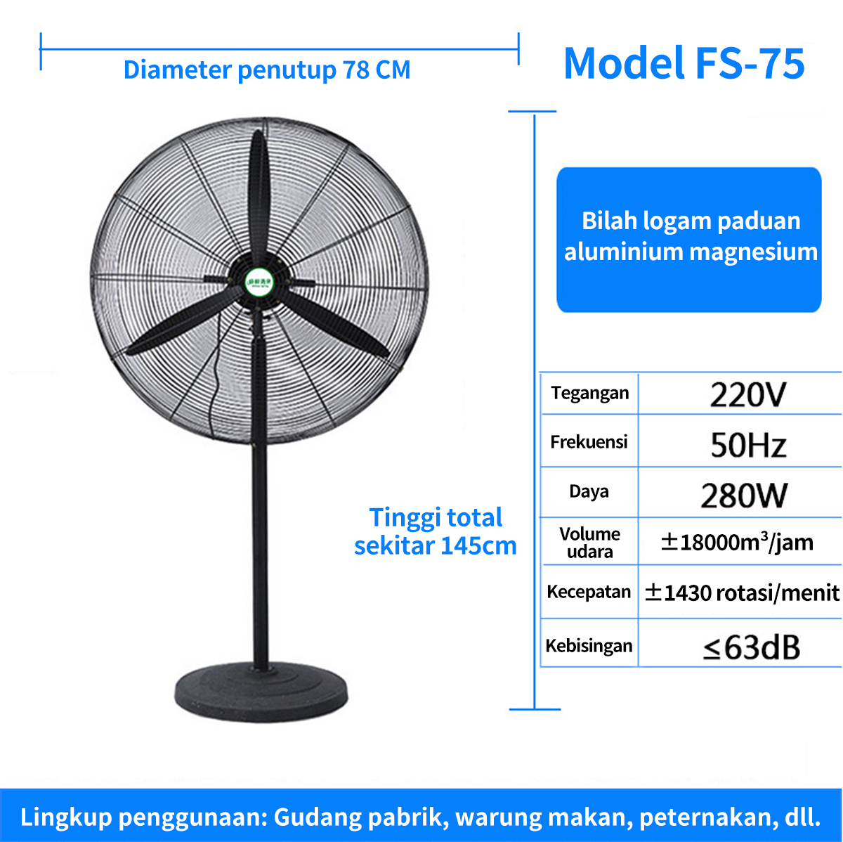 kipas angin dinding Kipas Angin Berdiri 22/32 inch kipas angin Cocok ...