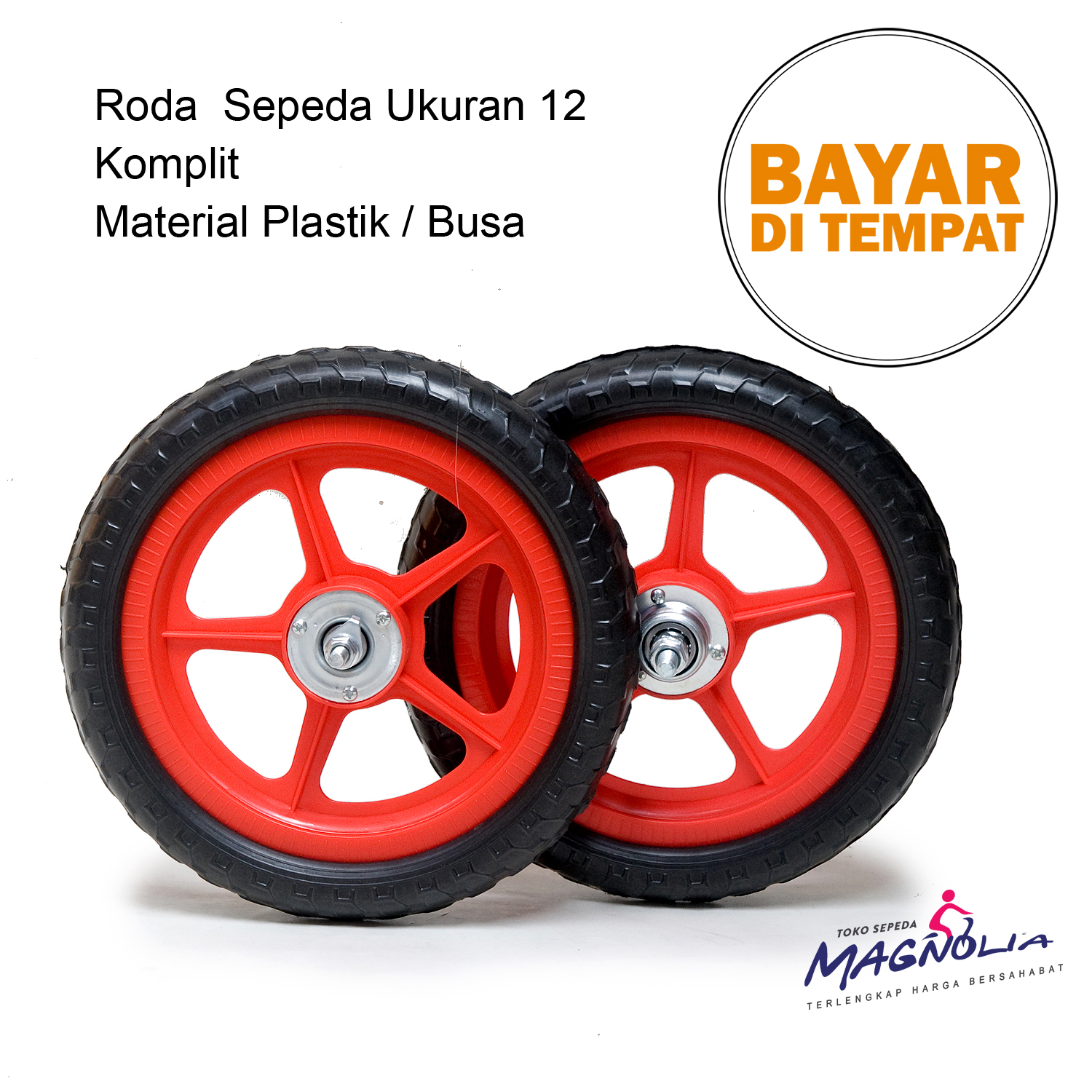 Roda Ban Sepeda Anak Ukuran 12 Komplit Siap Pakai Material Plastik Busa ...
