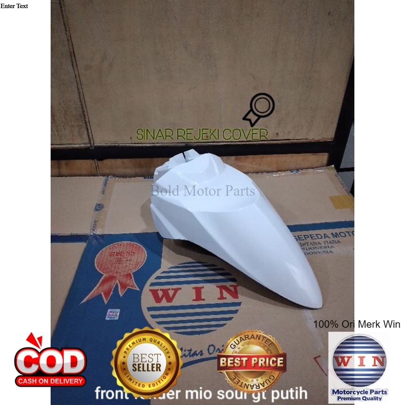 Slebor spakbor sepakbor depan / front fender mio soul gt putih merk win ...