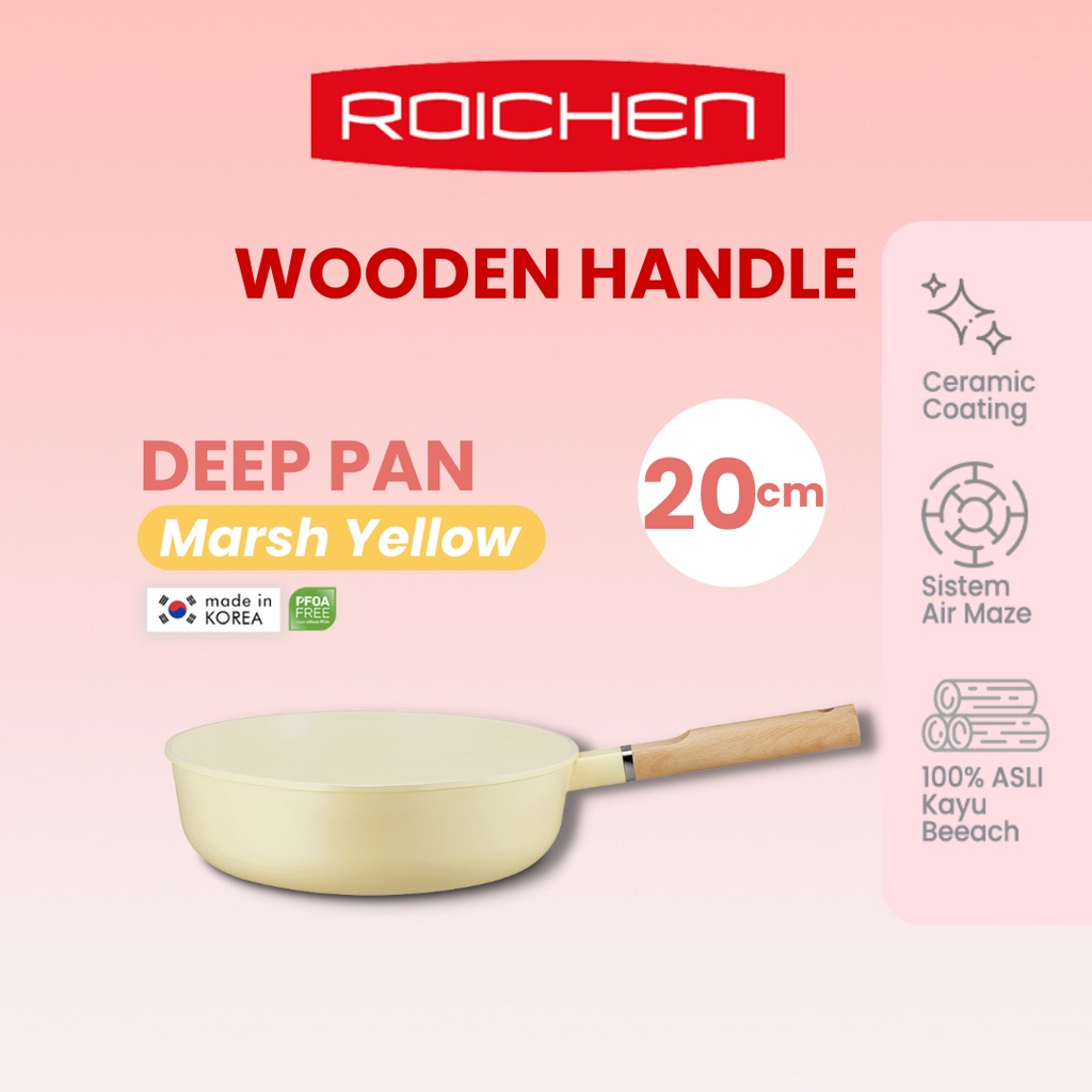 Roichen Pure Pan Wooden Handle - Marsh Yellow | Lazada Indonesia