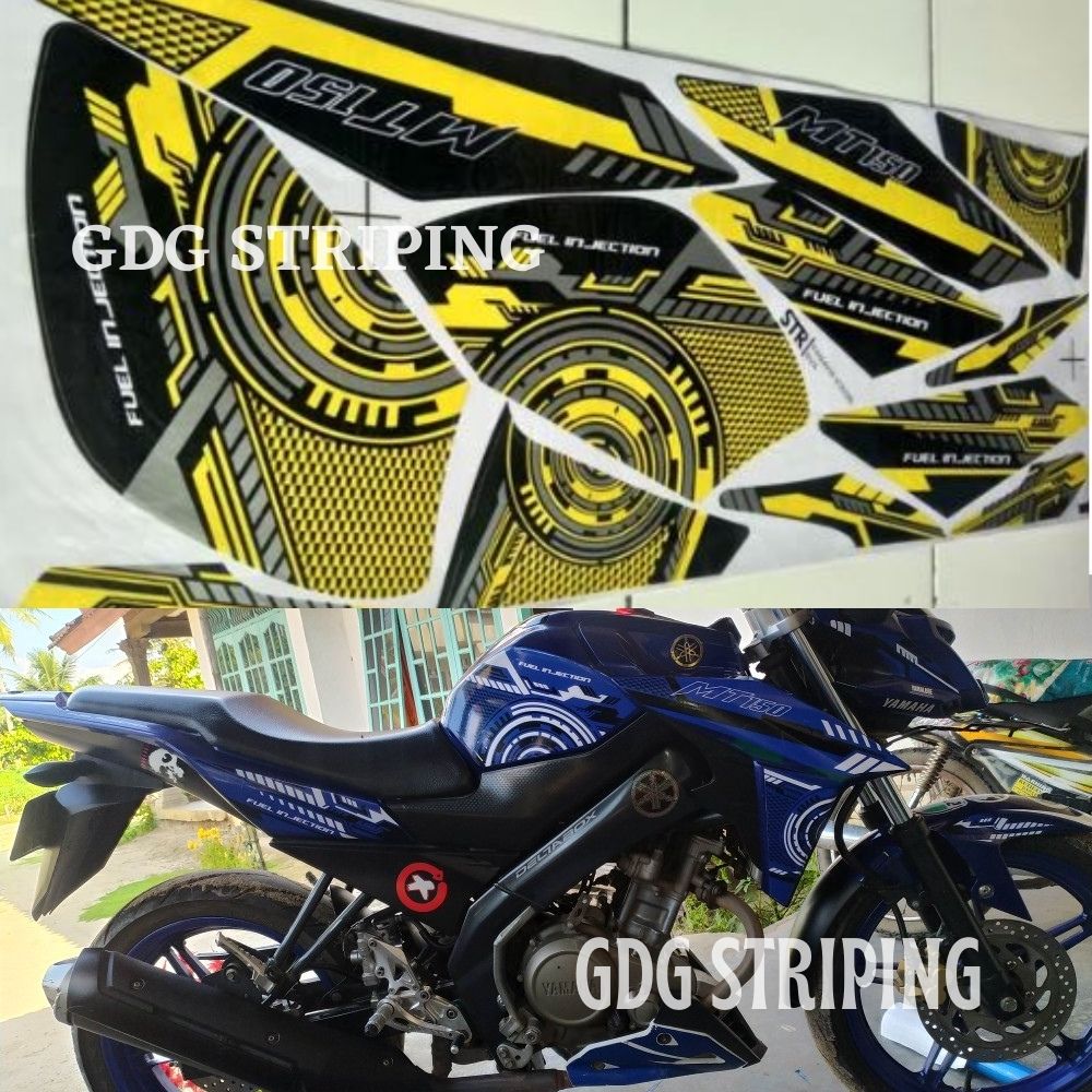 Stiker Sticker Striping Motor Variasi NVA New Vixion Advance MT 150 ...