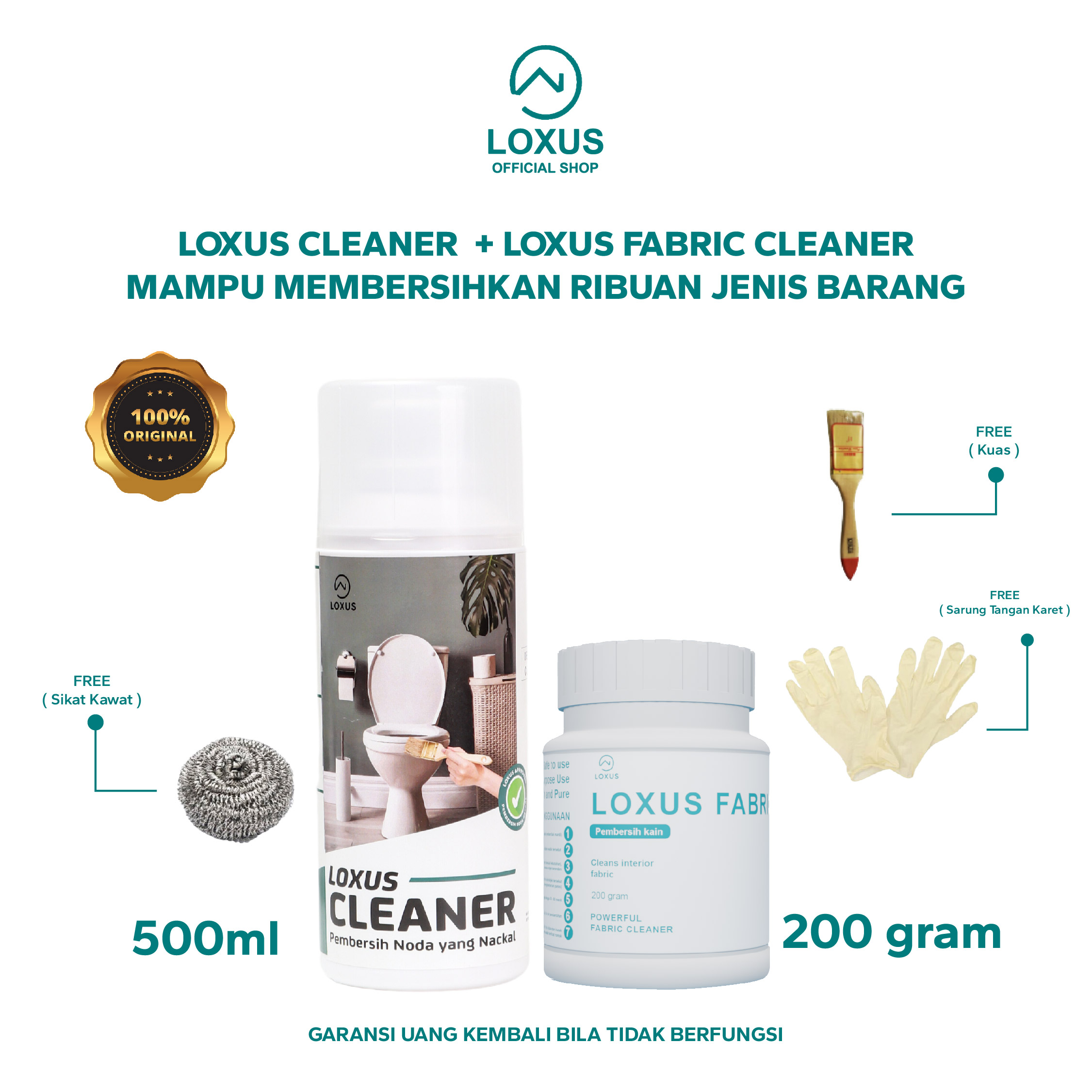 Loxus Cleaner Pembersih Kerak Toilet Kamar Mandi Stainless Shower Kran ...