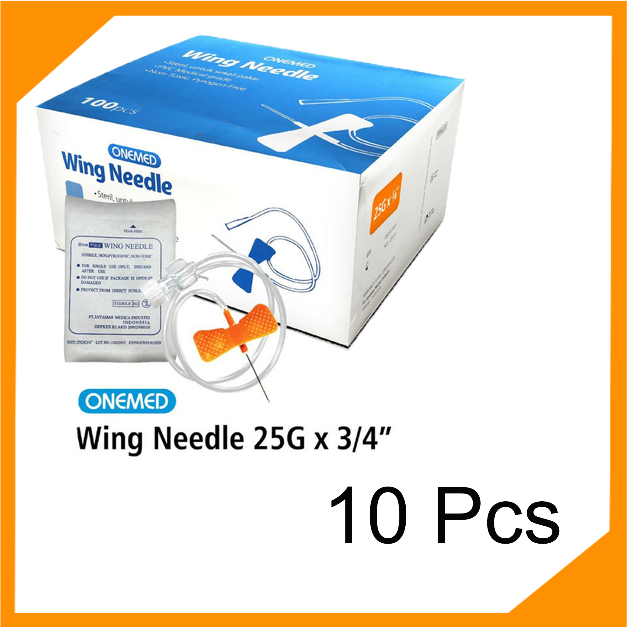 10 Pcs Wing Needle Scalp Vein 25G Onemed | Lazada Indonesia
