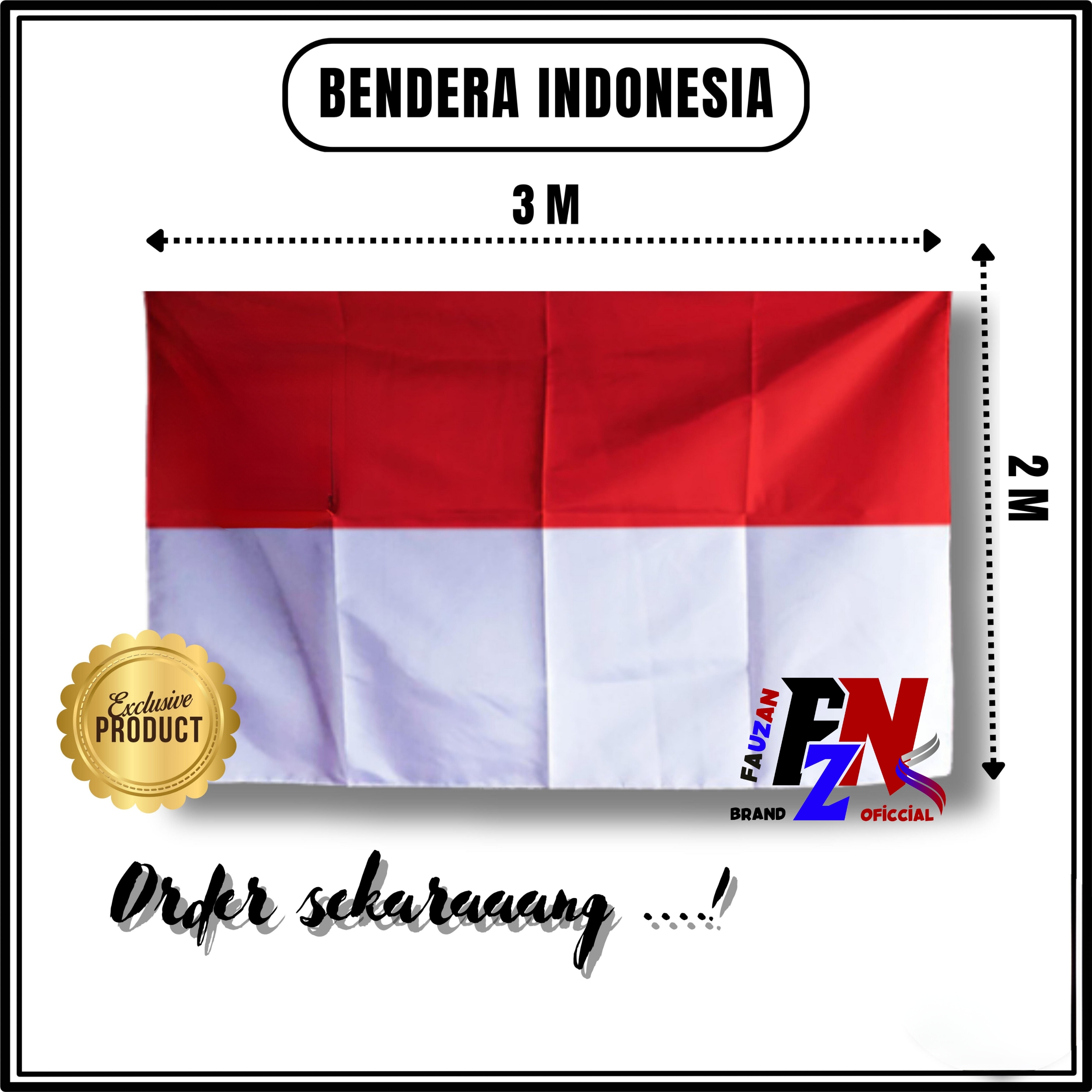 Bendera Indonesia Berbagai Ukuran Poliester Peles (4m) | Lazada Indonesia