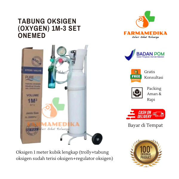 TABUNG OKSIGEN (OXYGEN) 1M-3 SET ONEMED | Lazada Indonesia
