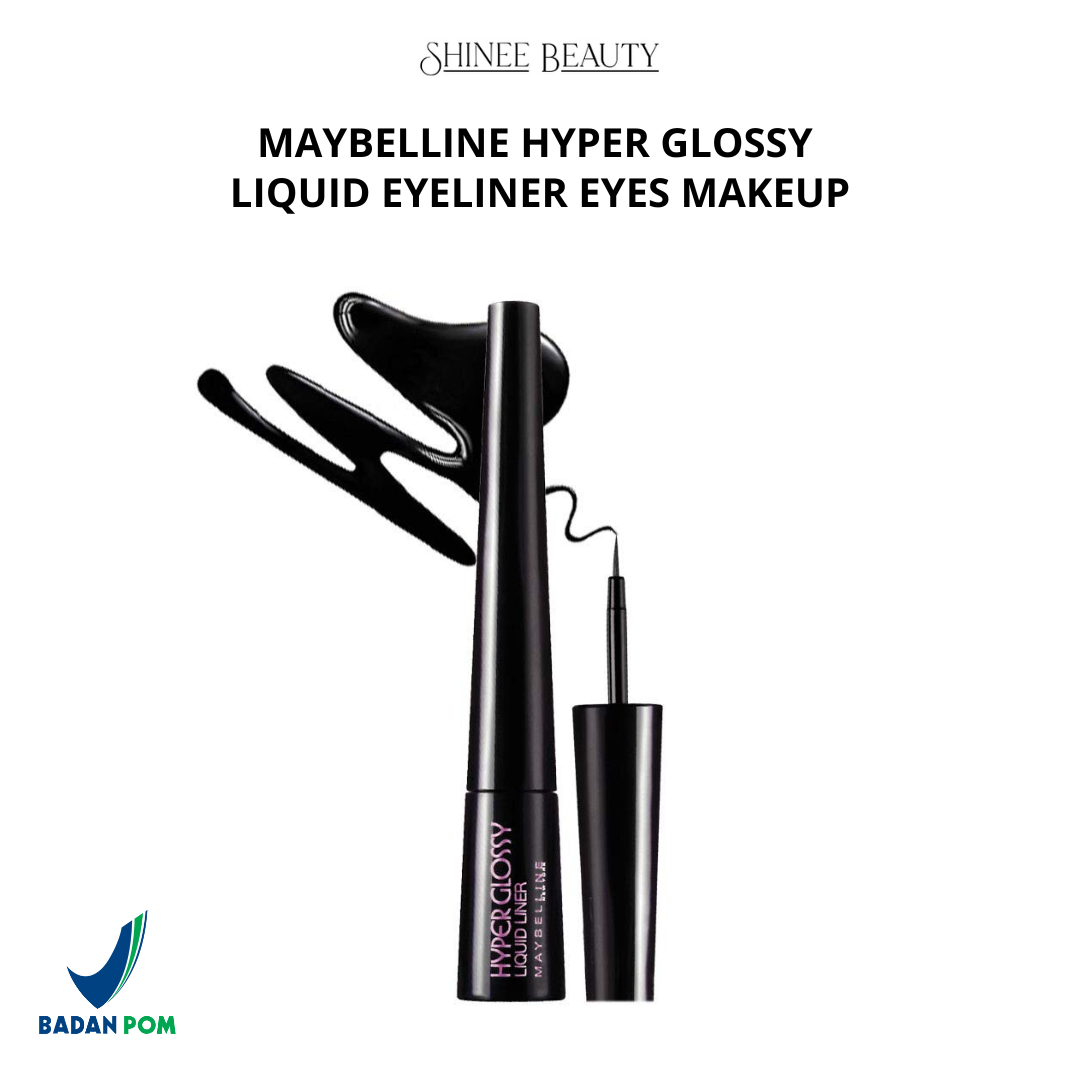 Maybelline Hyper Glossy Liquid Eyeliner Eyes MakeUp - Hitam (Glossy ...