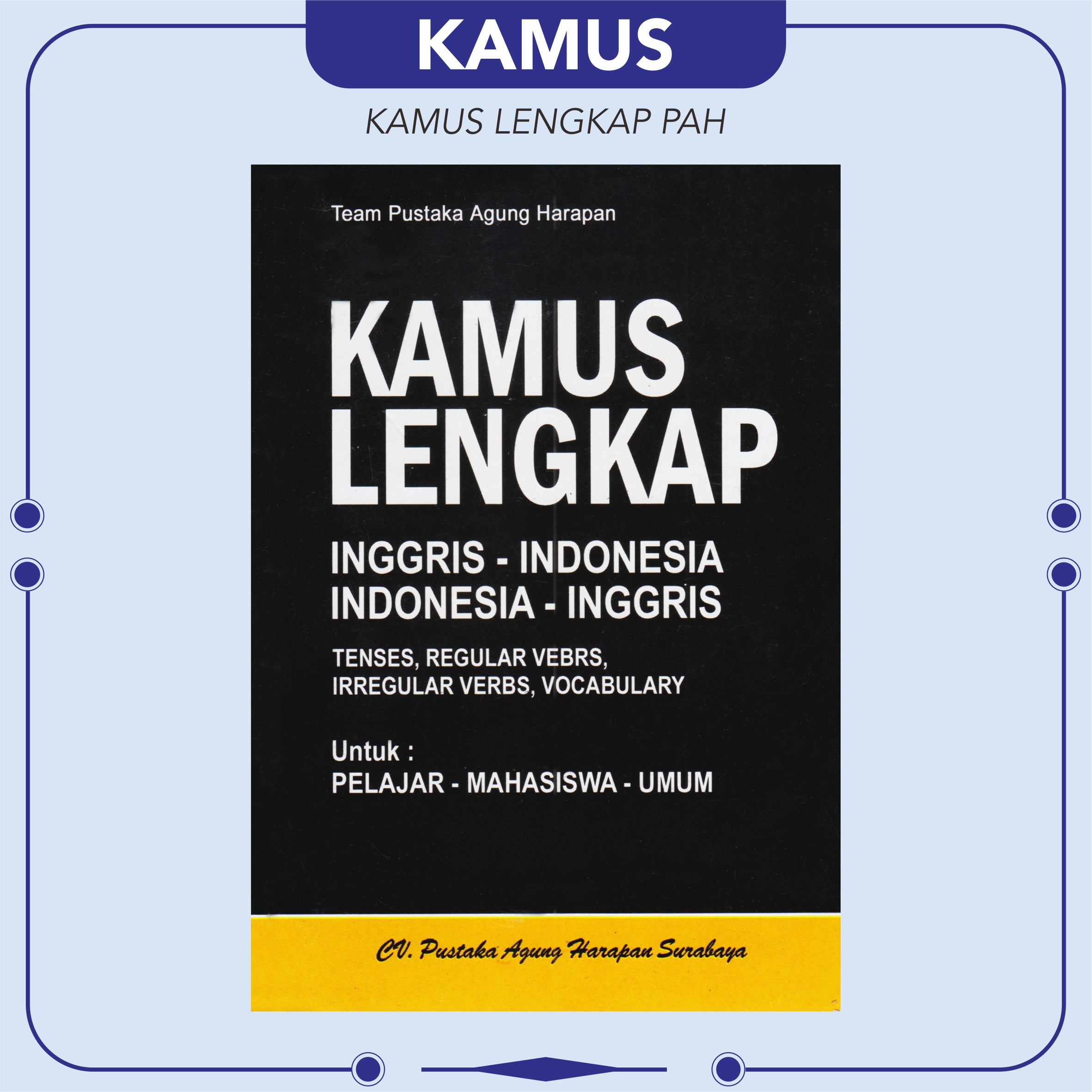 Kamus Lengkap Ing-Ind Ind-Ing Tenses Regular Verbs /SC/PAH | Lazada ...