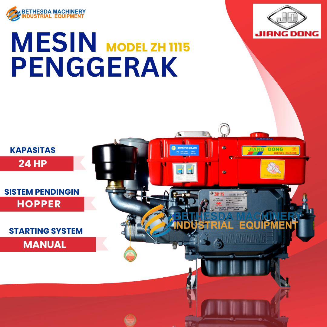 Mesin Diesel 24 HP Jiangdong Penggerak ZH 1115 24 PK Hopper | Lazada ...