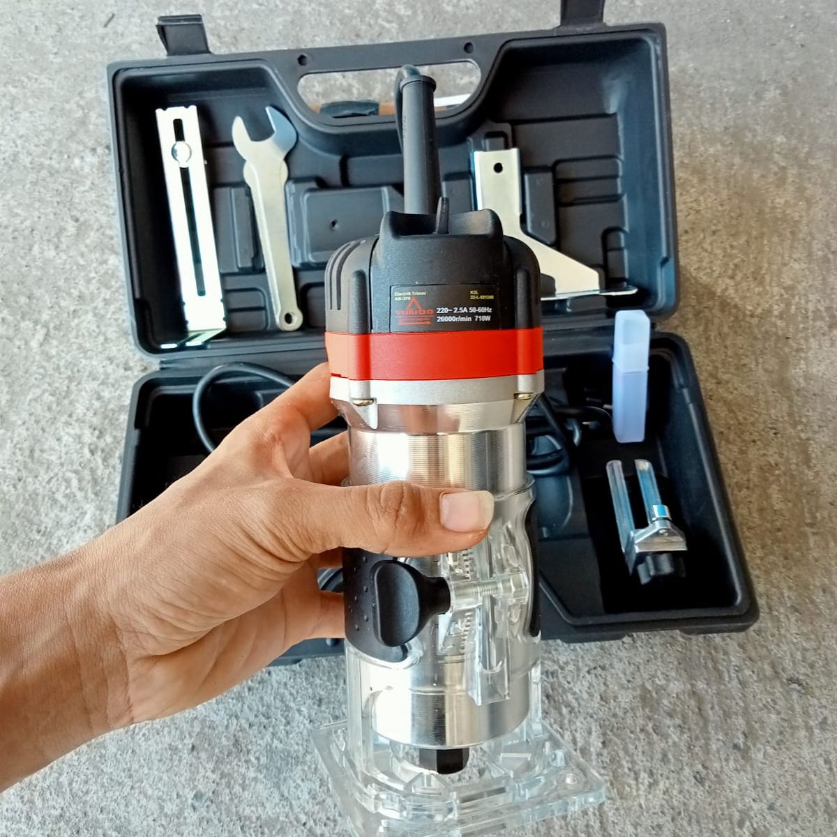 YUKIDO AB-370 Mesin Router Profil Kayu listrik trimer lengkap 1 set ...