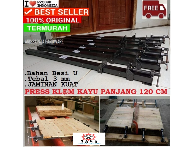 Pres Klem Catok Klem Kayu 120 cm Catok U T Bar Clamp Rell Press Rel ...