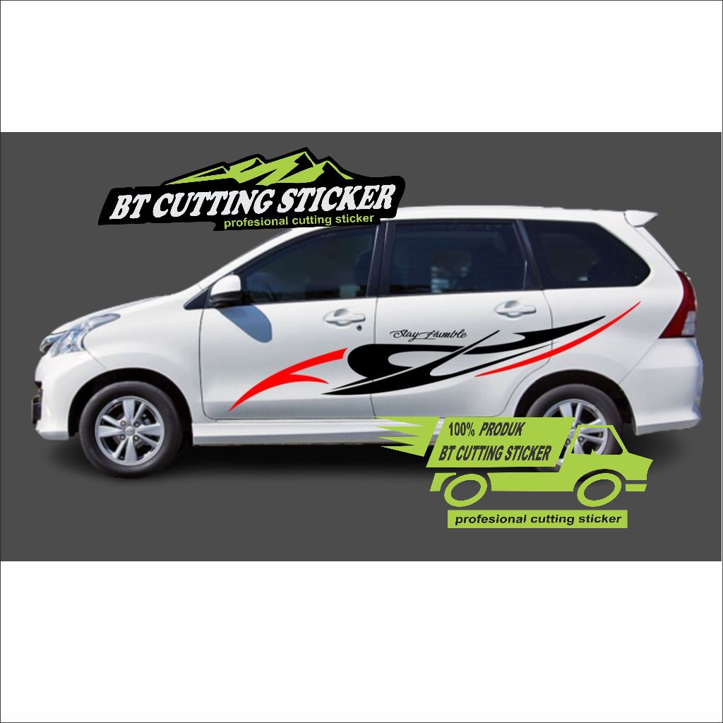 AVST stiker sticker mobil toyota avanza striping body samping limited ...