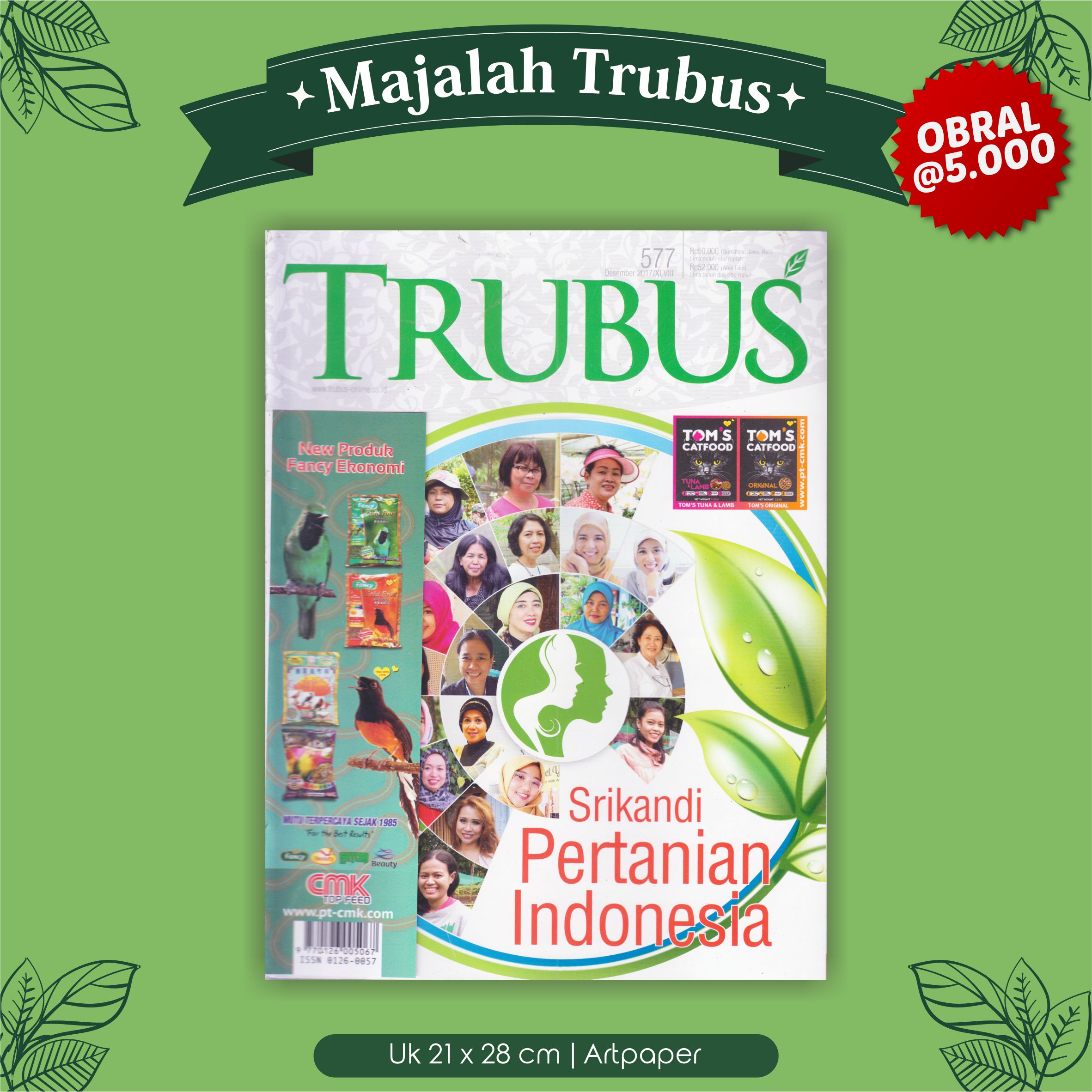 Majalah Trubus Baru Edisi Lama Obral Murah: Edisi 577 Srikandi ...