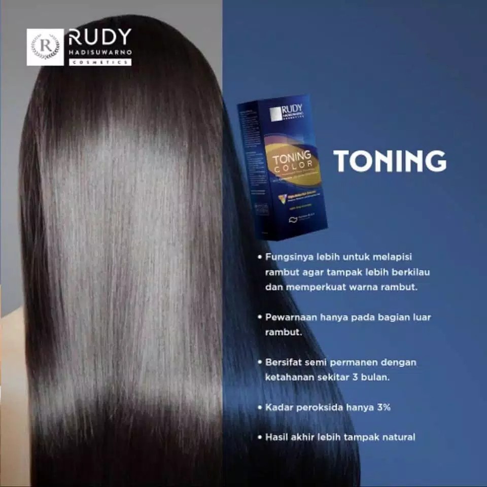 Bpom. RUDY HADISUWARNO Hair Toning Colorant 60ML Semir Cat Rambut ...
