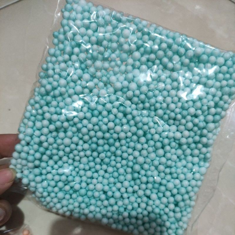 Biji Styrofoam warna warni / biji gabus untuk tambahan souvenir ...