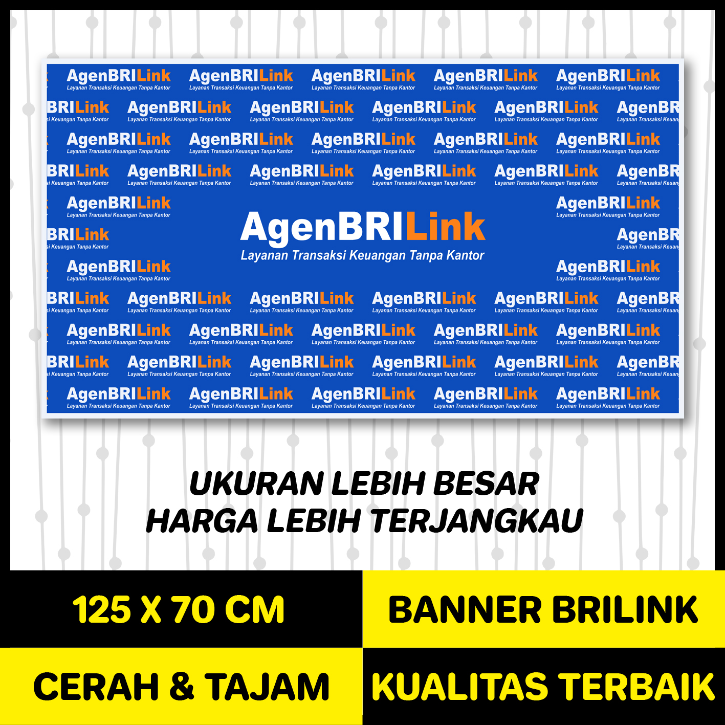 BANNER SPANDUK BRILINK UNTUK DINDING KANTOR UKURAN 125X70 CM | Lazada ...