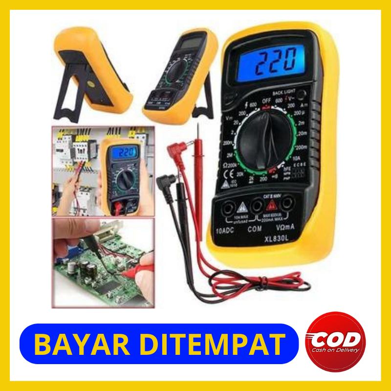 Digital Multimeter AC/DC Voltage Tester / Alat Pengukur Arus Listrik ...