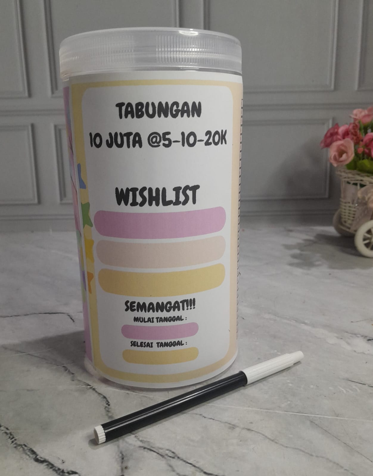 Celengan Target Tabungan Jar Saving 10 Juta 5K Challenge Budgeting ...